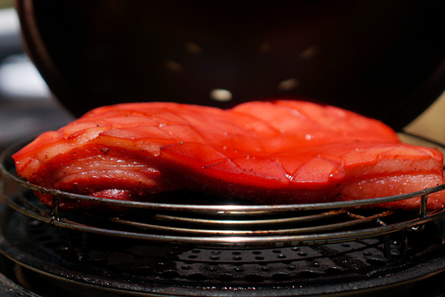 Chinese Roasted Red Pork Belly with Spring Onions | Snowys Blog