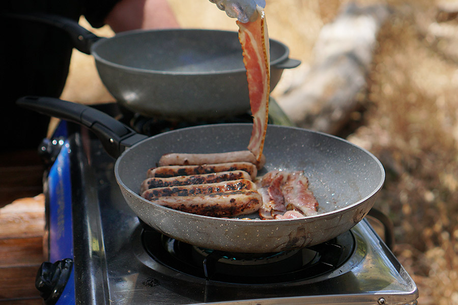 Beer-Caramelised Onion Sausage Dogs with Streaky Bacon | Snowys Blog