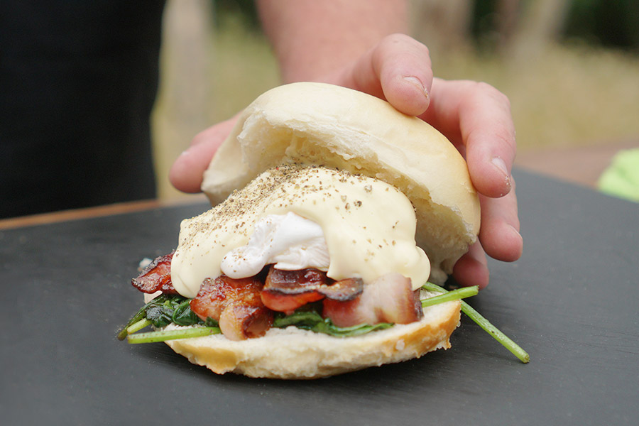 Maple-Infused Bacon Egg Benedict Roll & Hollaindaise Sauce | Snowys Blog