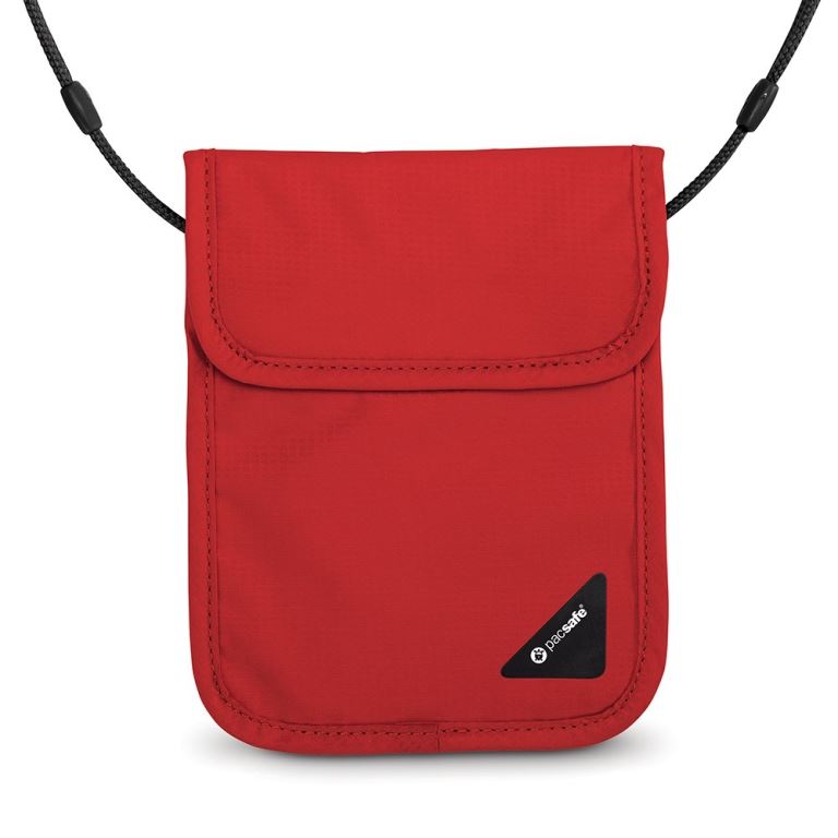 Pacsafe Coversafe X75 RFID Blocking Neck Pouch Chili | Snowys Outdoors